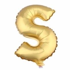 Gold letter S Balloon l Gold Colour S Shaoe Balloon 40 Inch 1 Piece