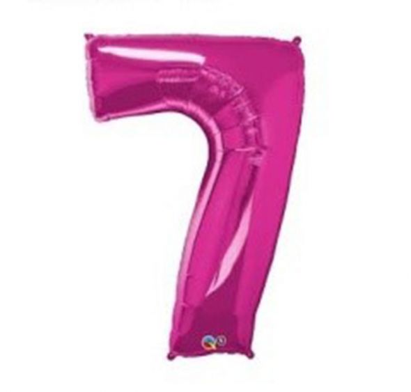 Magenta Number 7 Balloon - 34inch