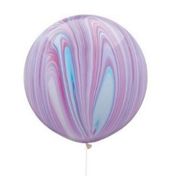 Purple & Blue Marble Balloon